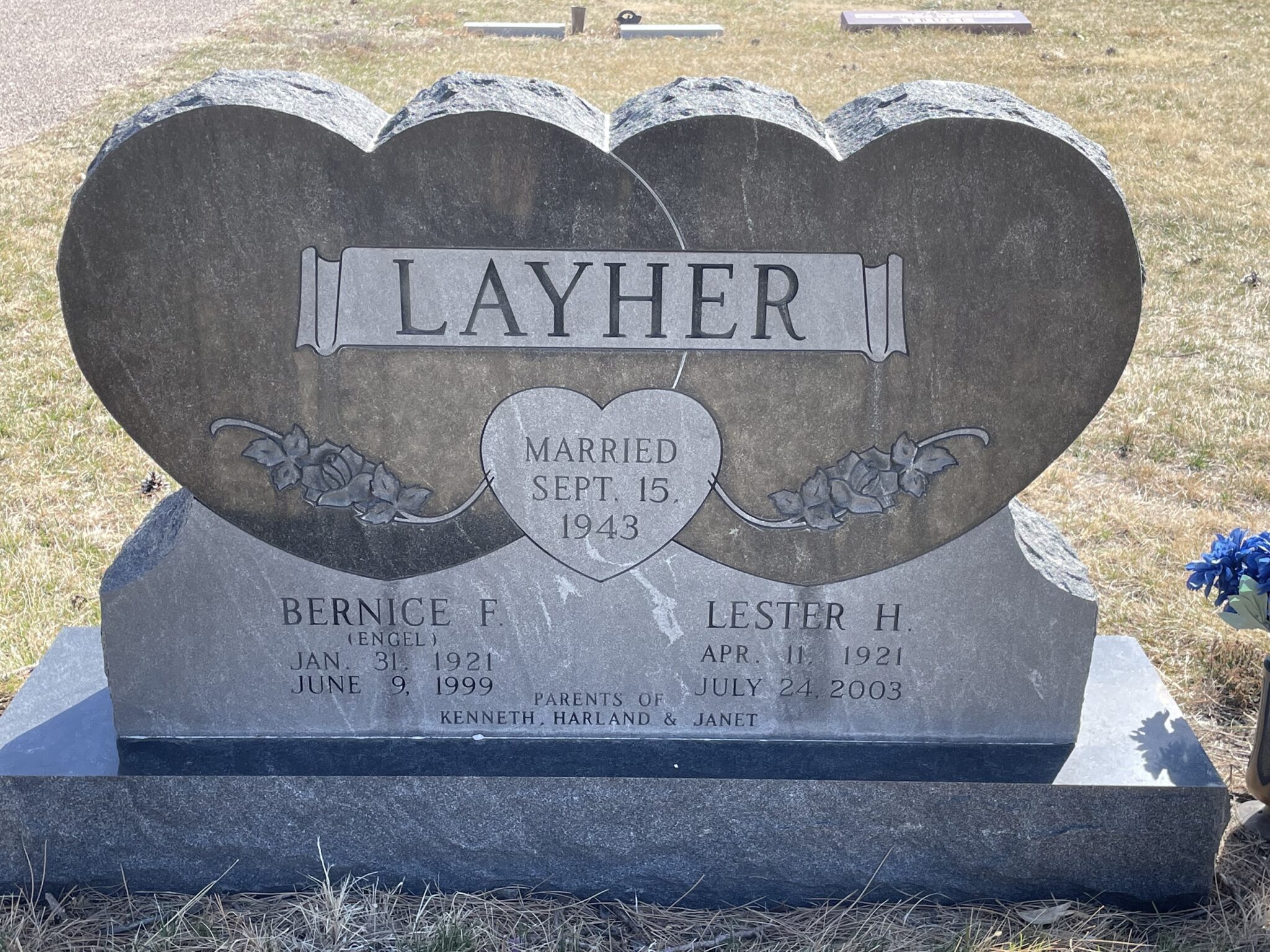 Layher, Lester H. – Wood River Cemetery - Nebraska